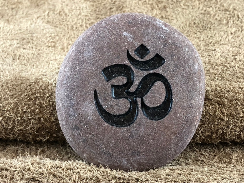 Om (Sandskrit) - Sand Carved Stone – Tundrafox Designs
