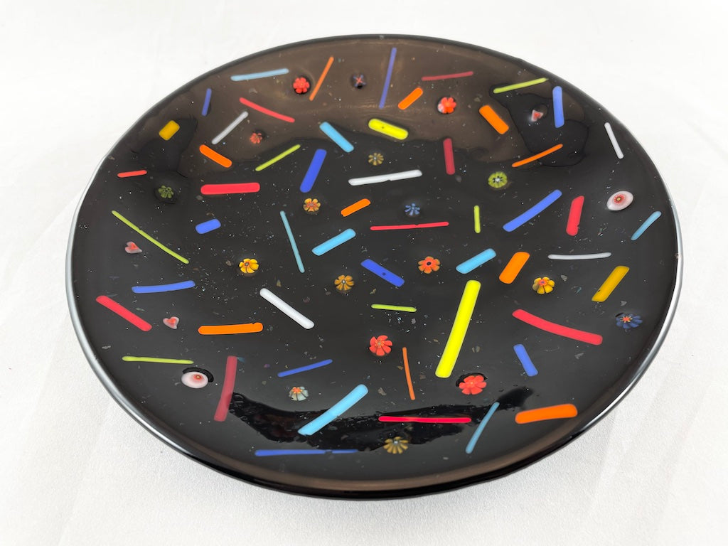 Large Fused Glass Bowl - "Confetti Party" – Tundrafox Designs