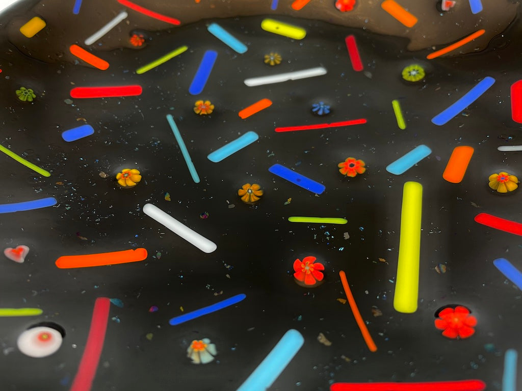 Large Fused Glass Bowl - "Confetti Party" – Tundrafox Designs